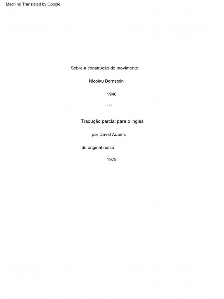 Bernstein | PDF | Córtex cerebral | Cérebro