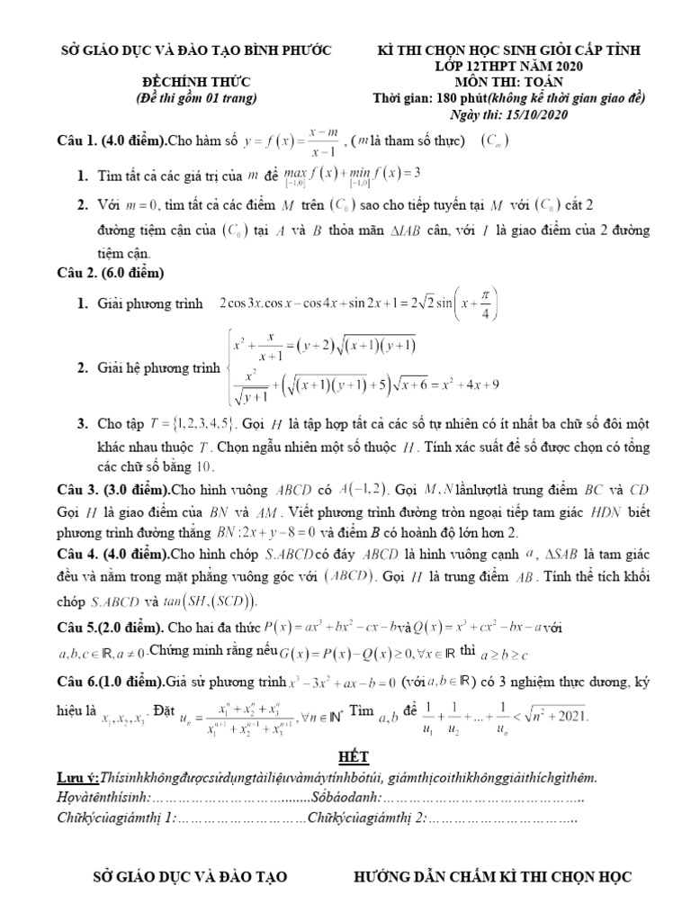 Binh Phuoc - Dap An | PDF