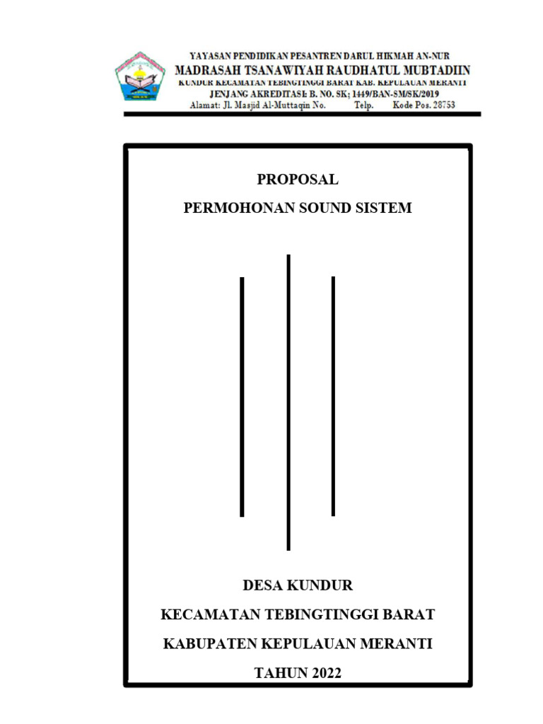 Proposal Sound Sistem | PDF