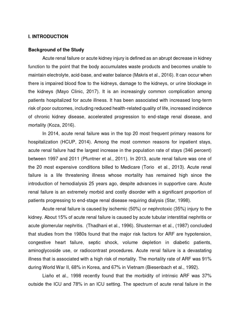 Acute Renal Failure Case Study Analysis | PDF | Kidney | Medical ...