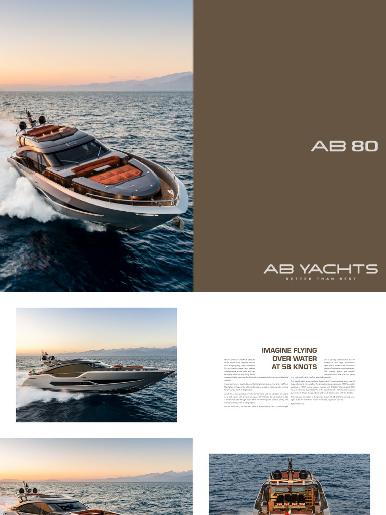 ABYACHTS_AB80_eBrochure | PDF | Yacht | Ships