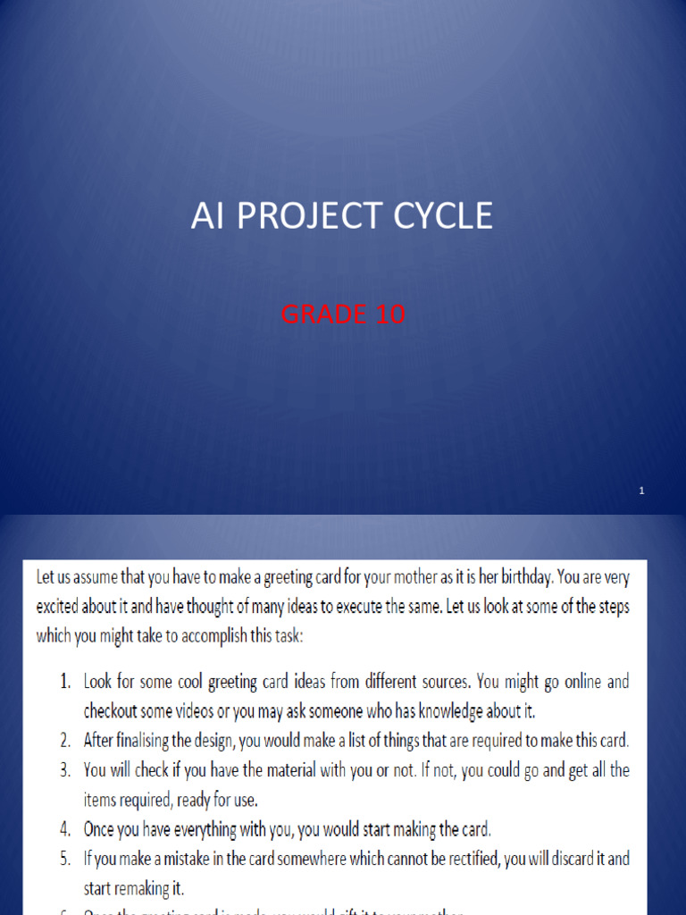 Grade 10-Lesson 2 - Ai Project Cycle | PDF | Artificial Neural Network ...