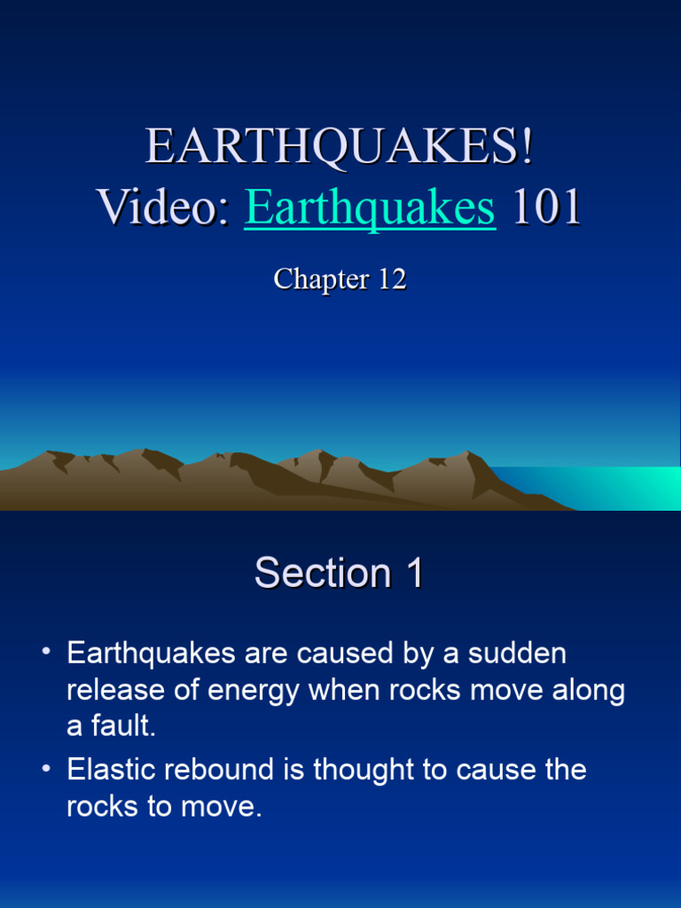 Chap 12 Notes Earthquakes | PDF | Earthquakes | Seismology