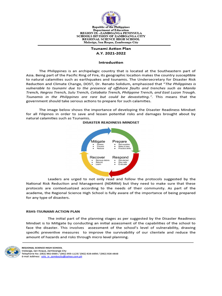 tsunami-action-plan | Download Free PDF | Natural Disasters | Philippines