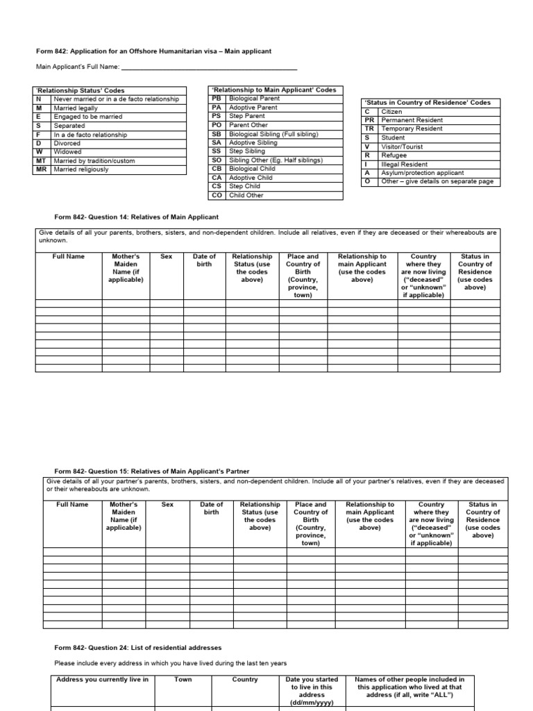 New 1-Attachment To Form 842 Main Applicant - 0 | PDF | Parent | Employment