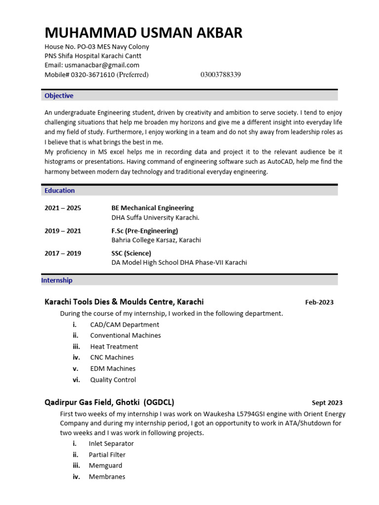 Usman Akbar CV-1 (1) | Download Free PDF | Belt (Mechanical) | Wind Turbine