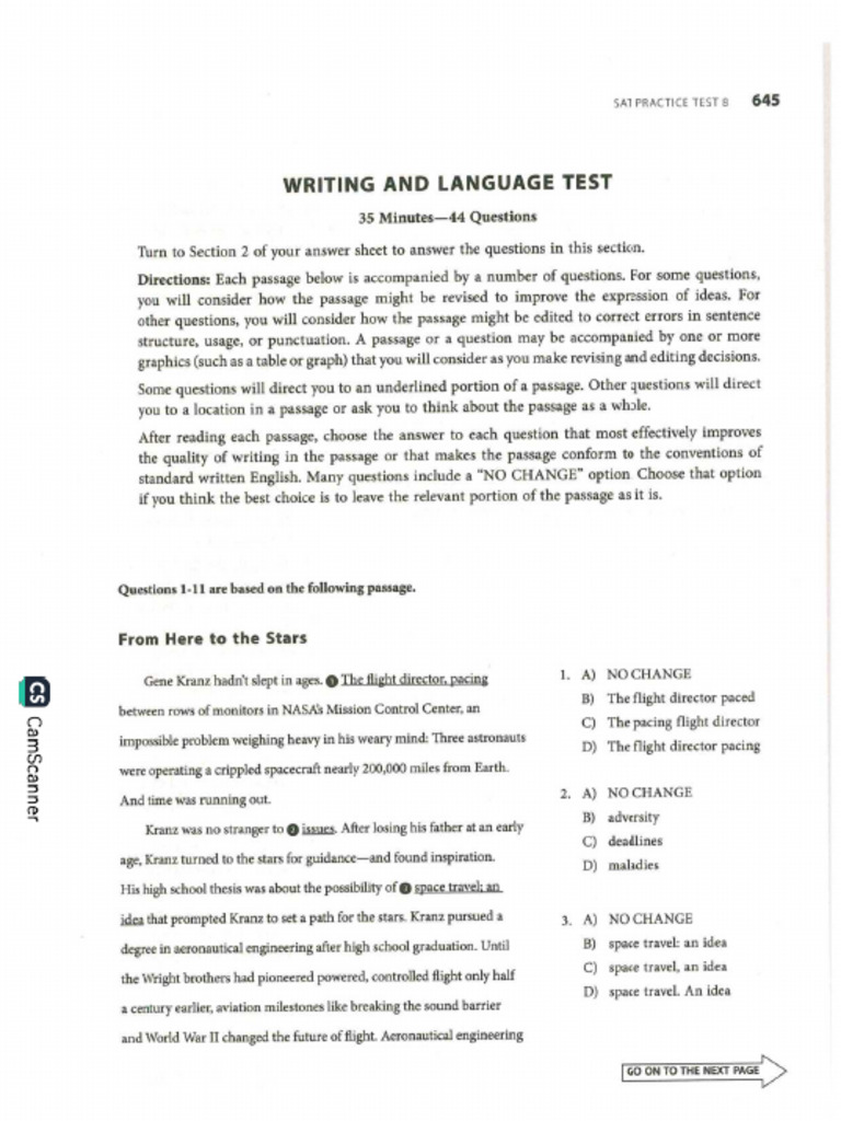 Practice D Writing Test-2 | PDF