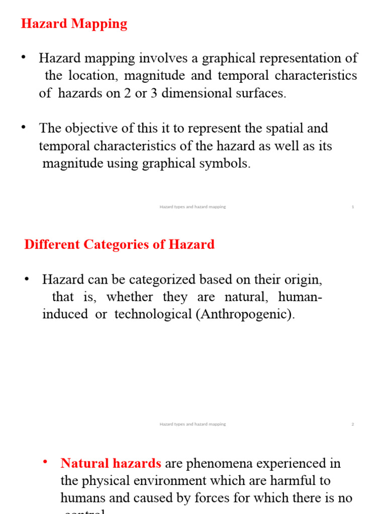 Hazard Types and Hazard Mapping. | PDF | Hazards | Cartography