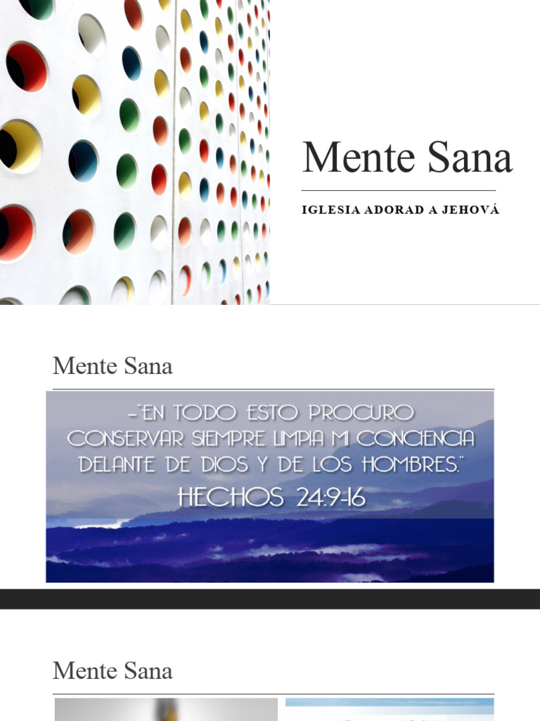 Mente Sana | PDF | Mente | Creencia religiosa y doctrina