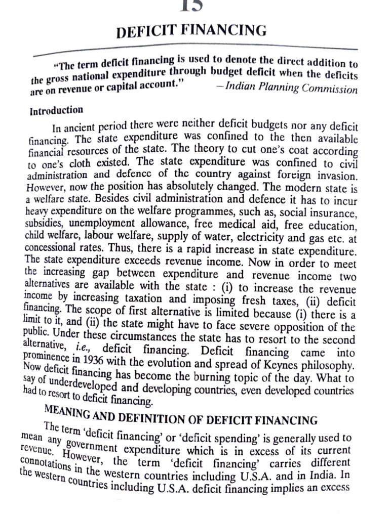 Financing | PDF | Deficit Spending | Government Budget Balance