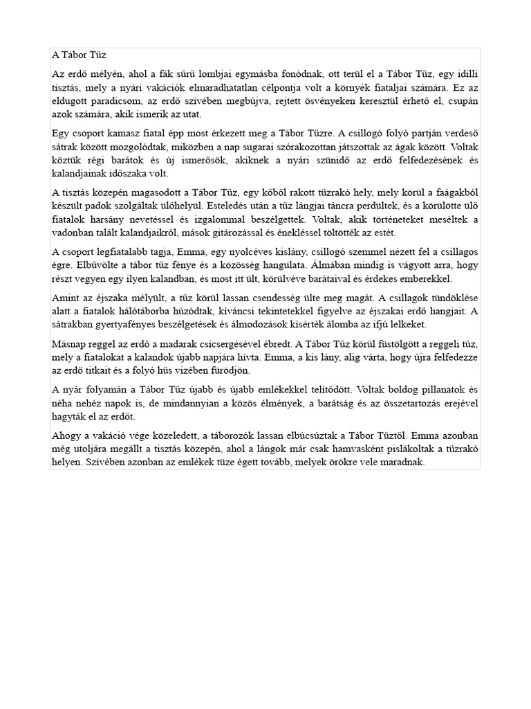 Tábor Tűz (1. Novella) | PDF