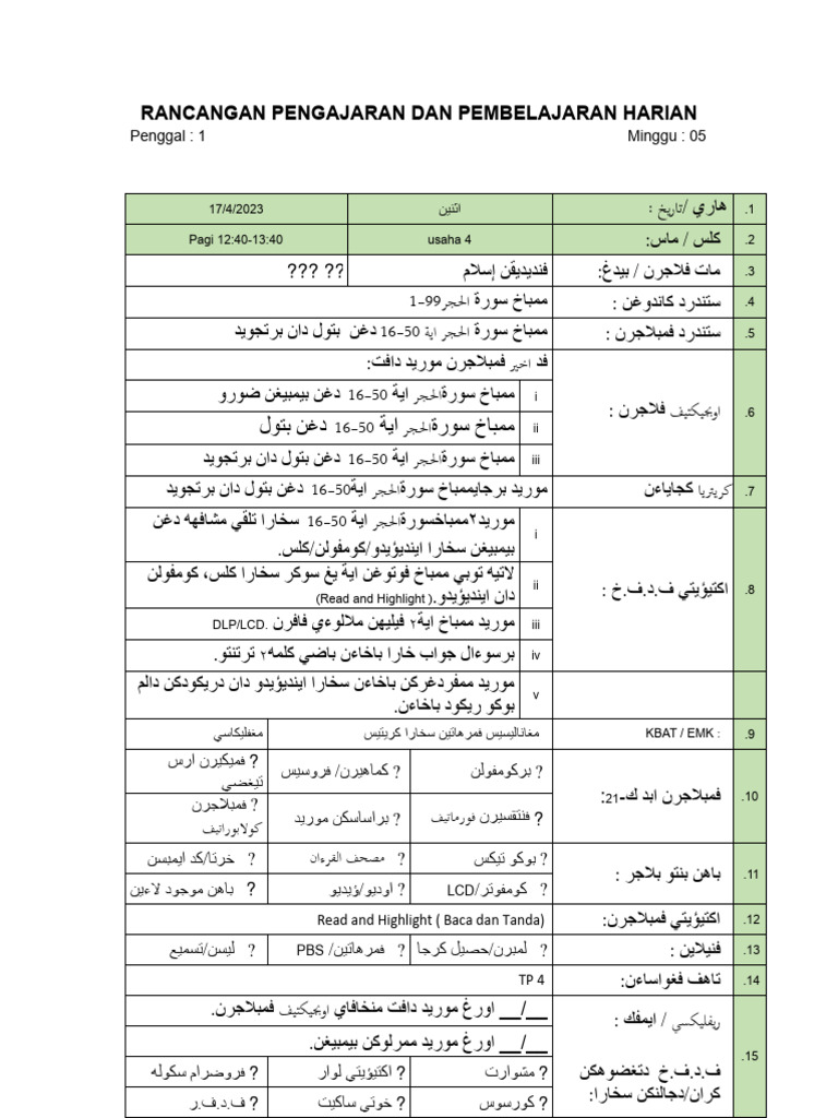 Isnin 17 April | PDF