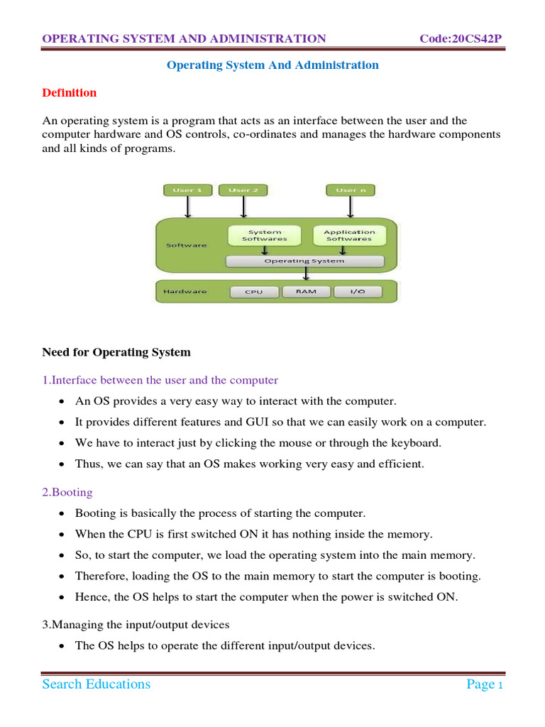 Operating Sys Week-1-1 | PDF | Operating System | Kernel (Operating System) Operating Sys Week-1-1 | PDF | Operating System | Kernel (Operating System)