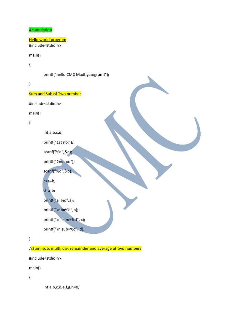 C Codings Pdf Pointer Computer Programming Computer Programming 3514