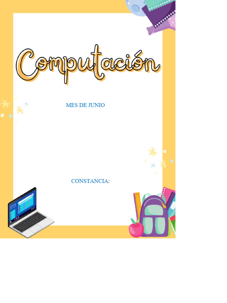 Caratula de Computacion para Imprimir | PDF