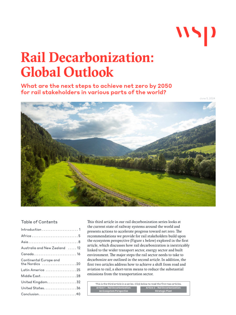 Rail Decarbonization Outlook Pdf Climate Change Mitigation