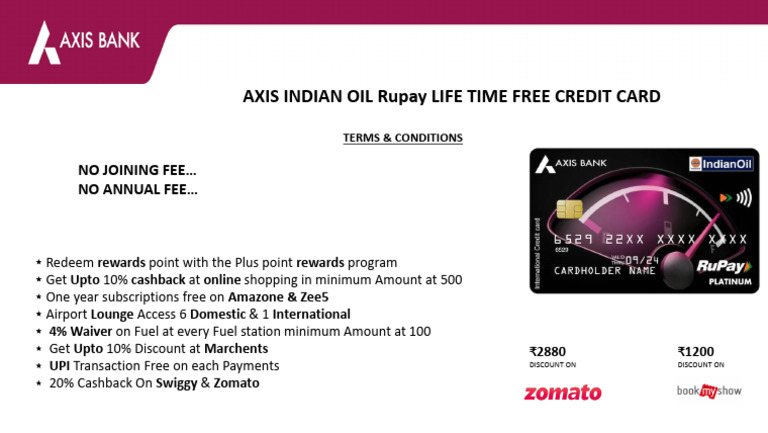 Axis Indian Oil Rupay Card..... 1 | PDF