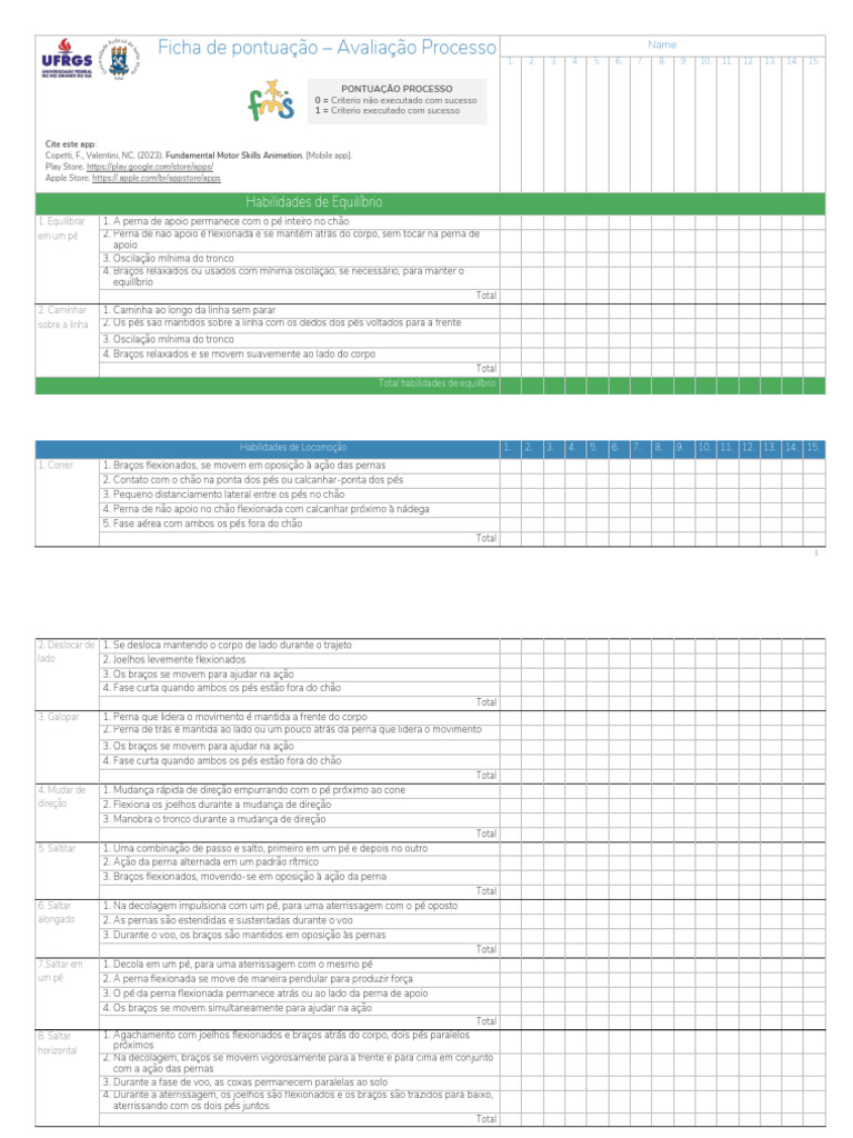 Check List - Ficha de Pontua o | PDF | Voo Check List - Ficha de Pontua o | PDF | Voo