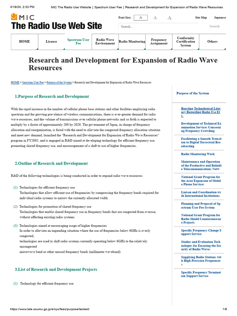 Research and Development For Expansion of Radio Wave Resources | PDF | Radio | Radio Spectrum