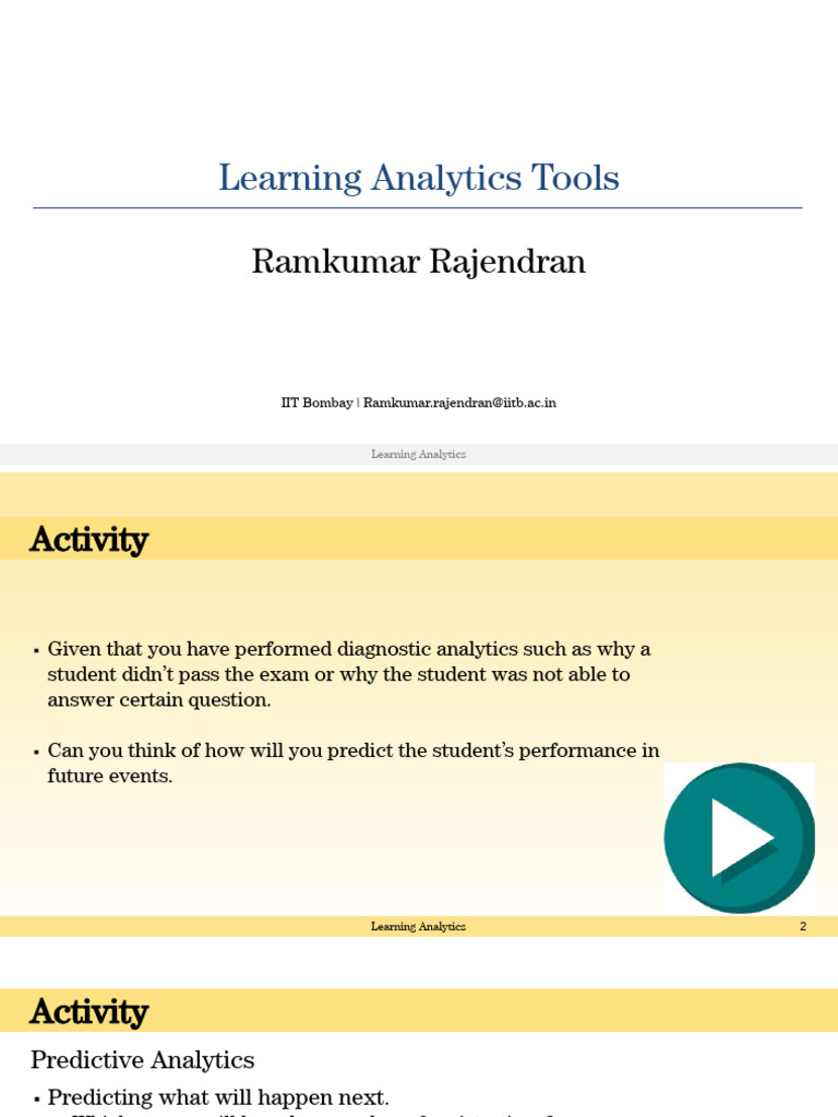 Lec-4 - Four Levels of Learning Analytics-II | PDF | Analytics | Learning