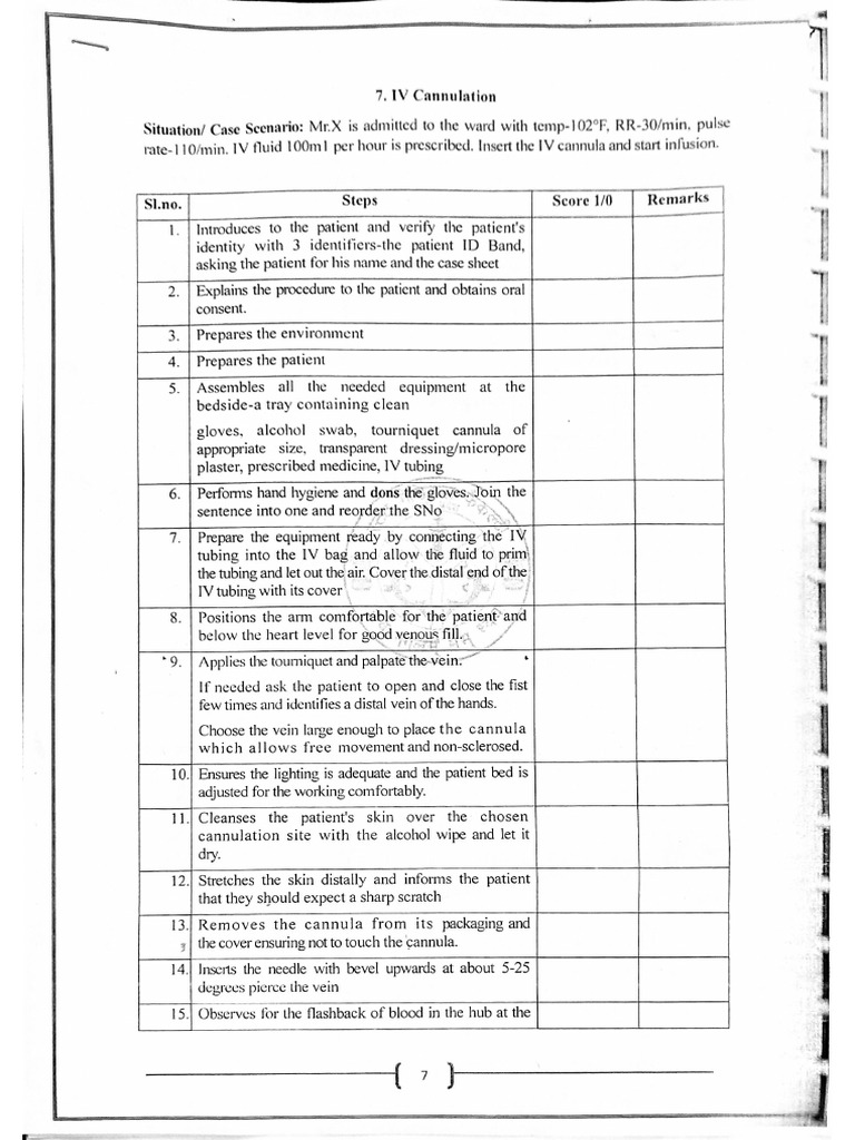 Checklist For Procedure | PDF