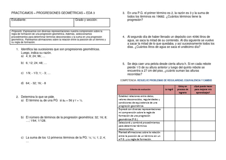 VII Ciclo Eda 3 - Practicamos PG | PDF