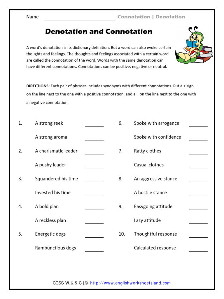 Denotation and Connotation | PDF | Language Arts & Discipline | Foreign ...