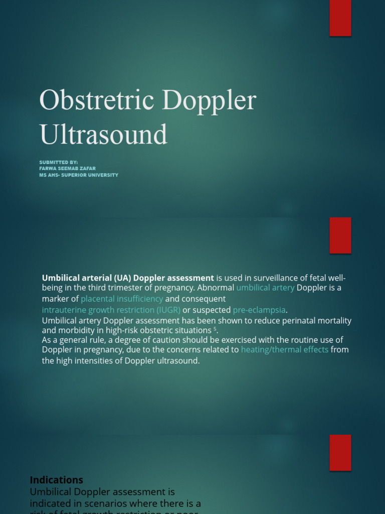 Obs Doppler | PDF | Fetus | Clinical Medicine