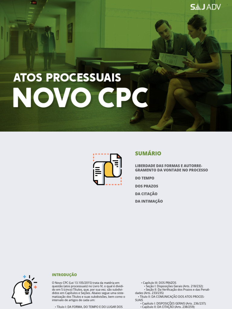 Atos Processuais no Novo CPC: Resumo e Novidades | PDF | Citação ...