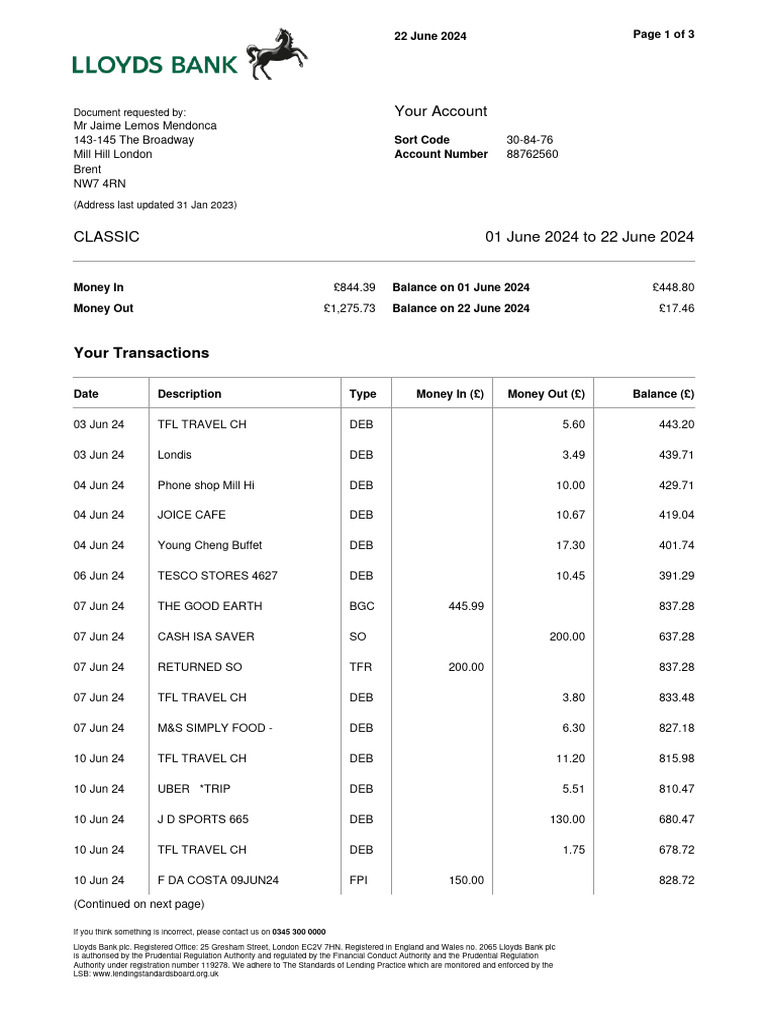 Statement 2024 6 | PDF | Payments | Banks