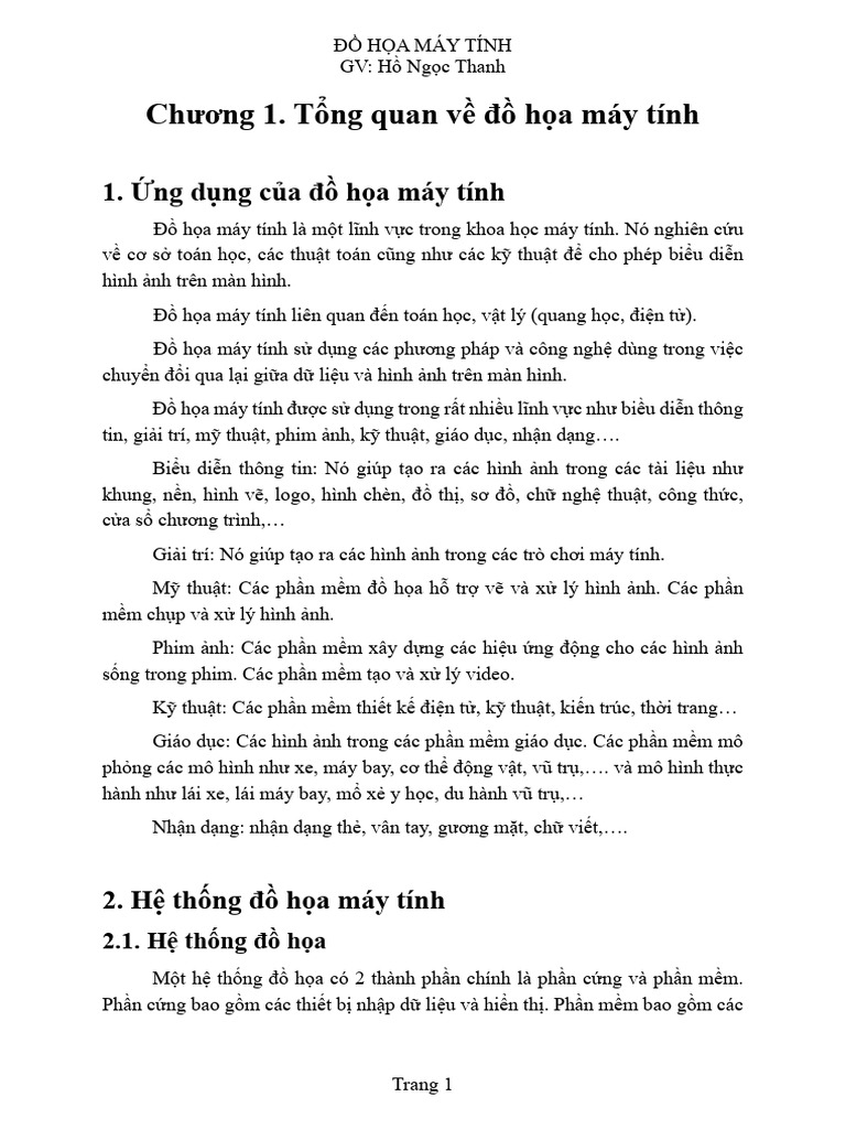 DHMT - 1 - Tong Quan - HVHK - Thanh - 2023 | PDF