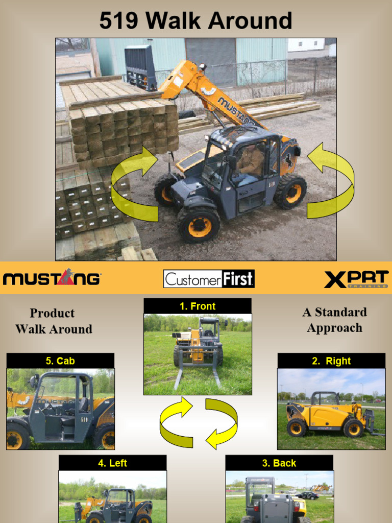 Mustang 519 Telehandler Overview | PDF | Steering | Truck