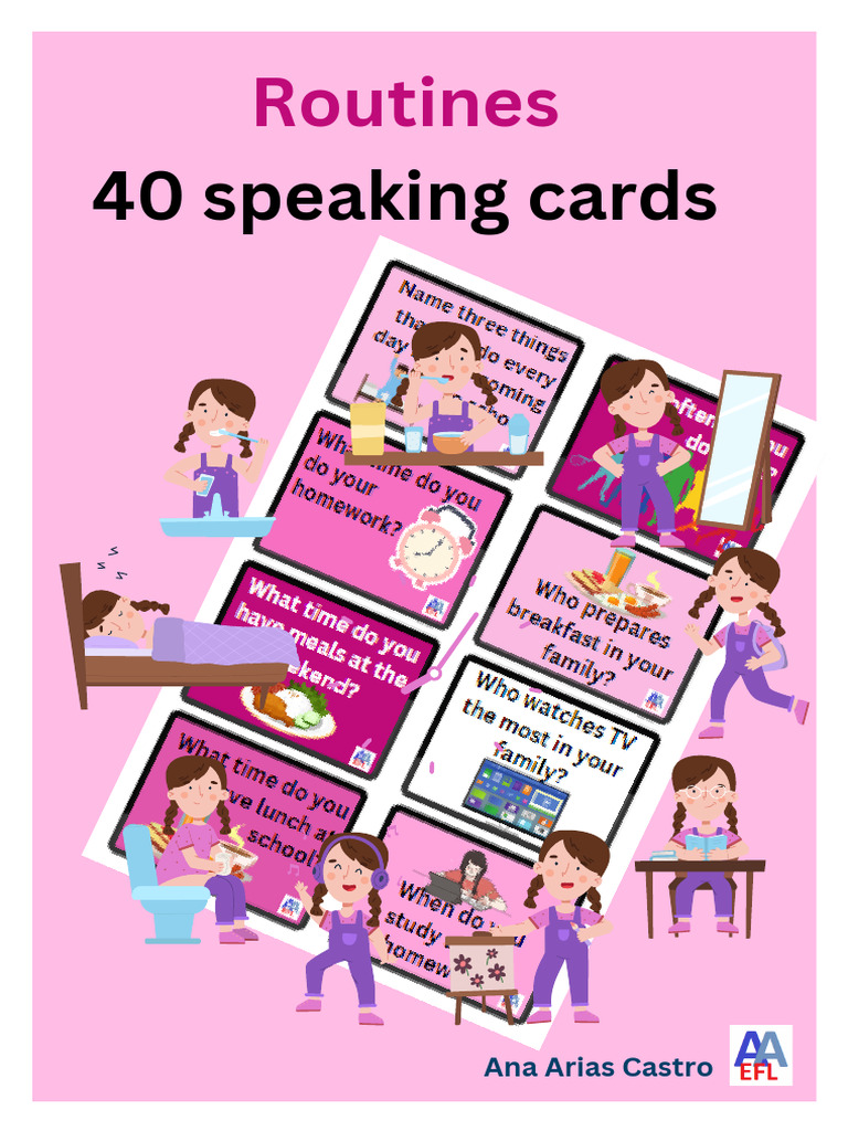 Daily Routine Discussion Cards | PDF | Eating Behaviors Of Humans | Meal