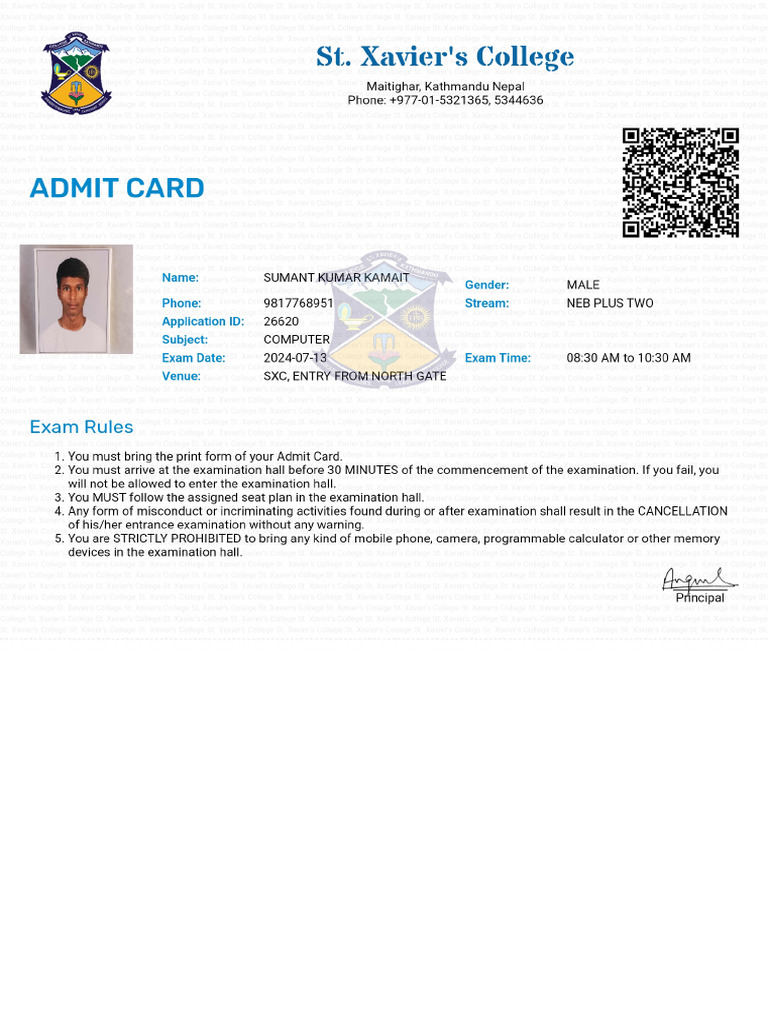 Admitcard | PDF