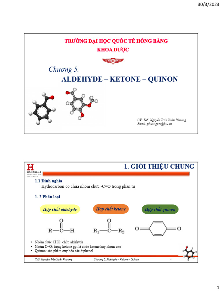 Aldehyde Ketone Quinon | PDF