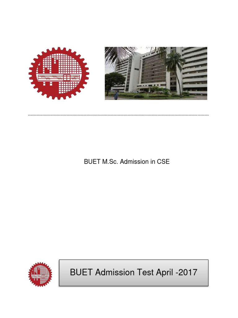 BUET CSE M.Sc. Admission Test 2017 | PDF | Function (Mathematics ...