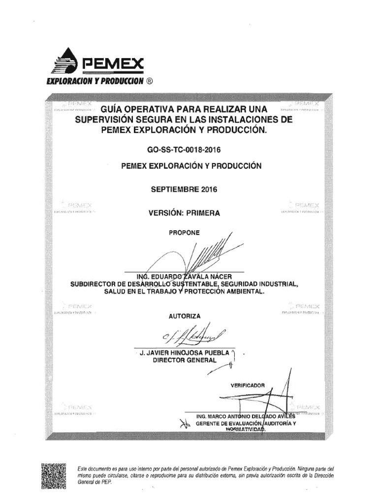Guia Optva Superv Segura Go-Ss-Tc-0018-2016. | PDF