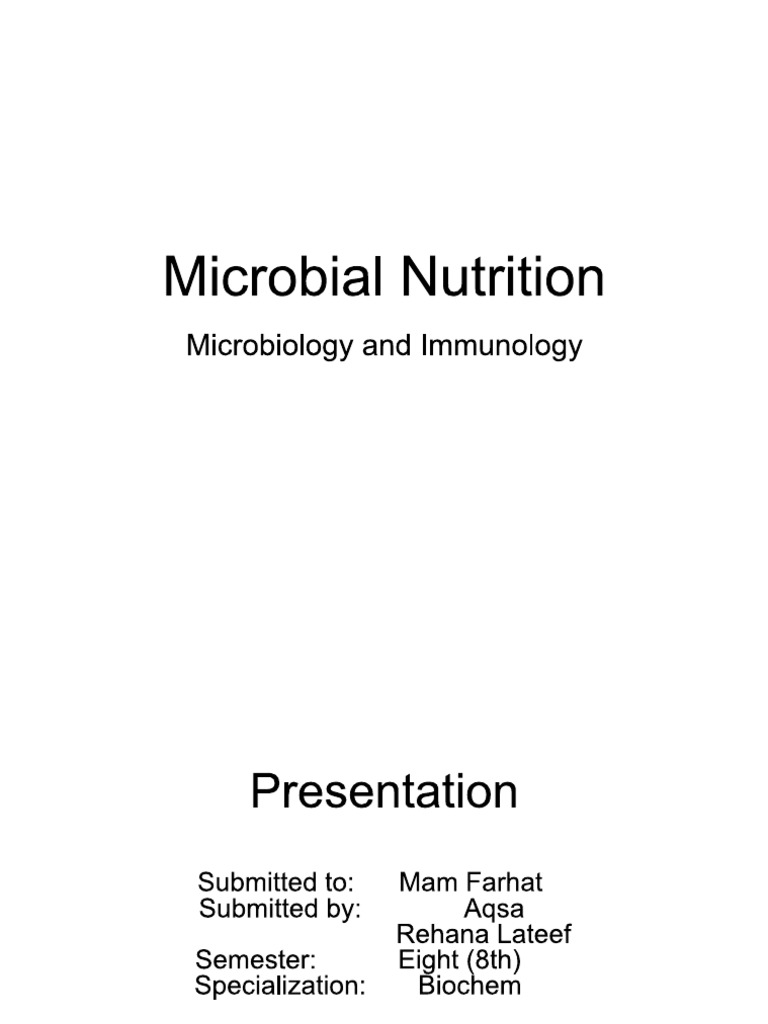 AQSA (Microbial Nutrition) | PDF