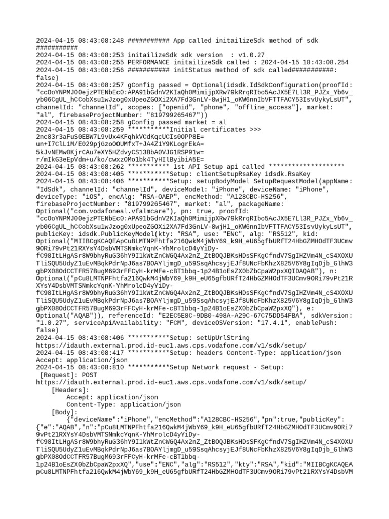 Id SDK Logs | PDF | Ios | Mobile Software