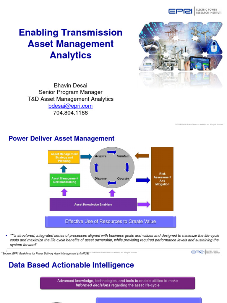 Technology Symposium EPRI Enabling Transmission Asset Management ...