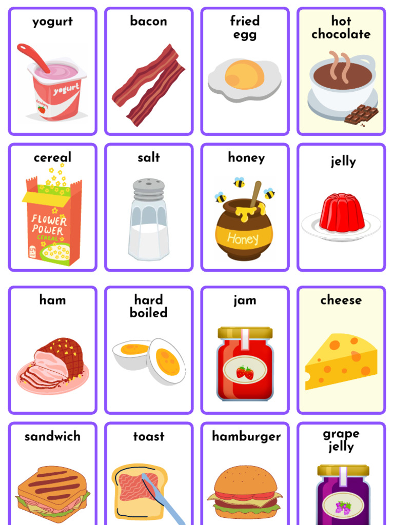 Food and Drinks FLASHCARDS | PDF