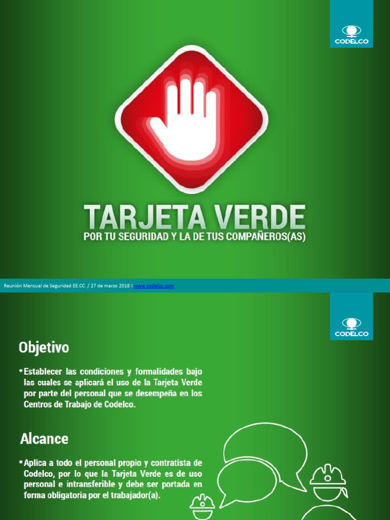 PresentacionTarjeta Verde | PDF