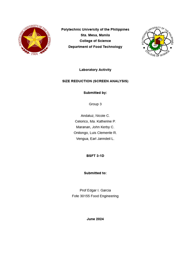 Lab Report 5 | PDF | Particle Size Distribution | Physical Sciences