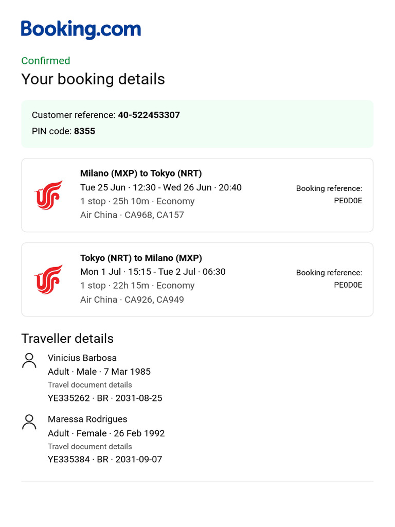 40 522453307 - Flight Booking Details | PDF | Travel | Science ...