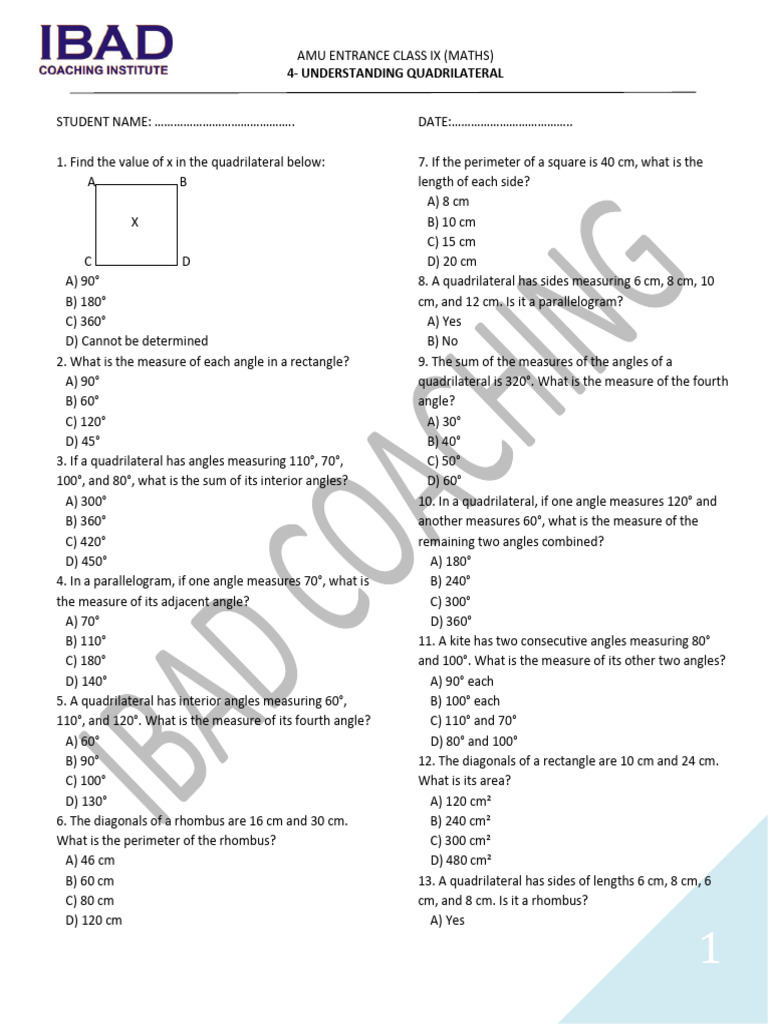 Understanding Quadrilateral | PDF | Rectangle | Geometry