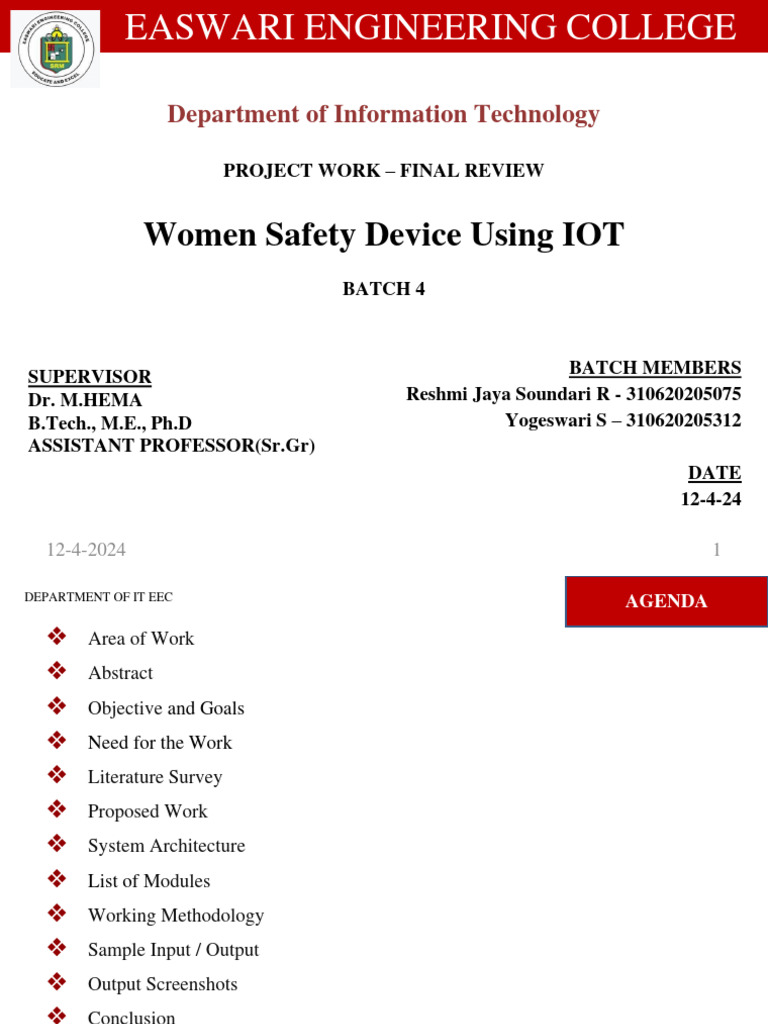 Women Safety Device Project | PDF | Internet Of Things | Arduino