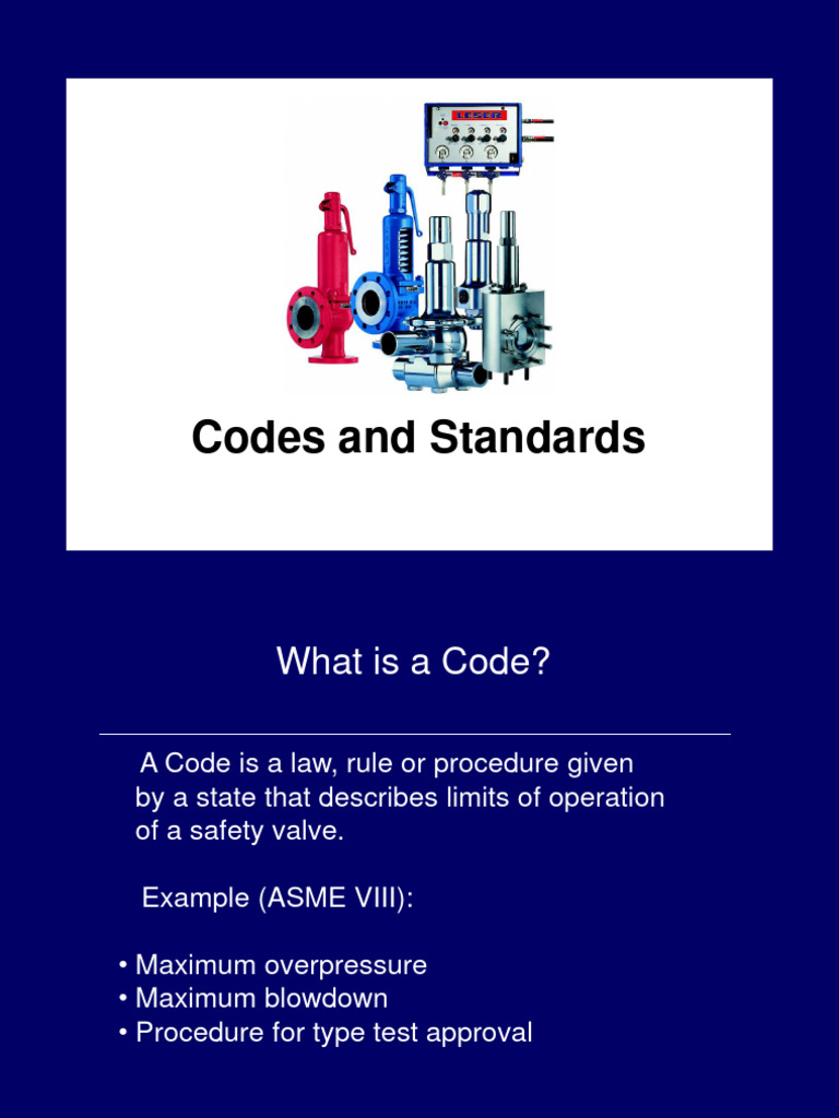 Understanding Codes and Standards for Safety Valves | PDF | Valve ...