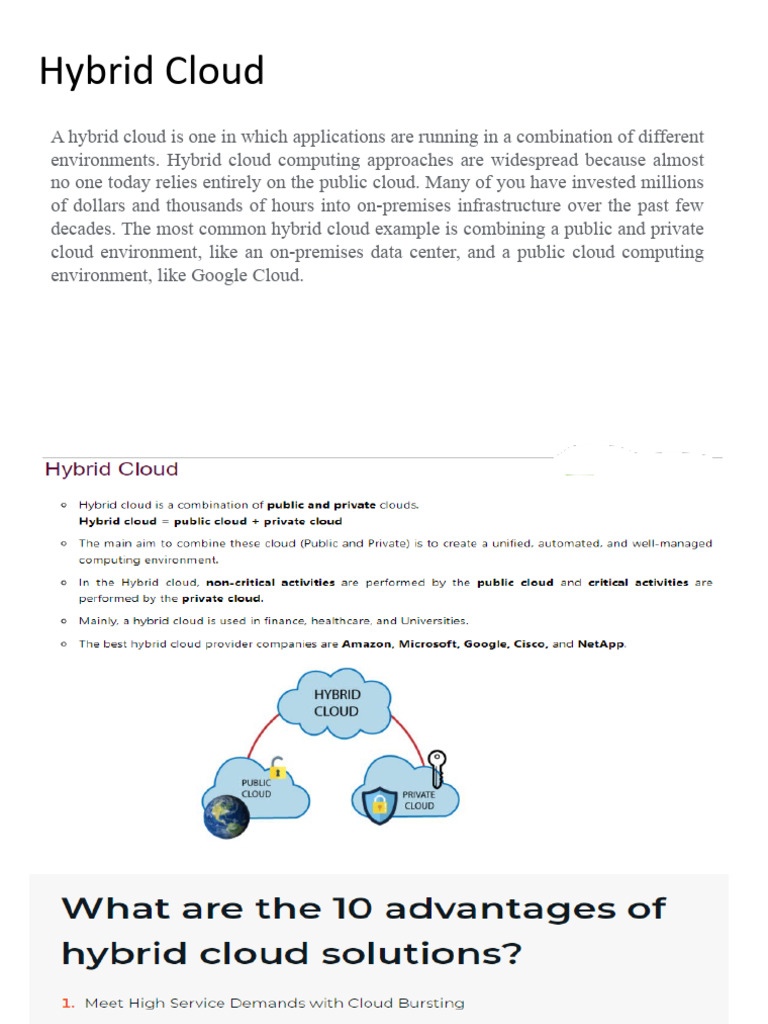 Hybrid Clouds | PDF | Cloud Computing | Computer Security
