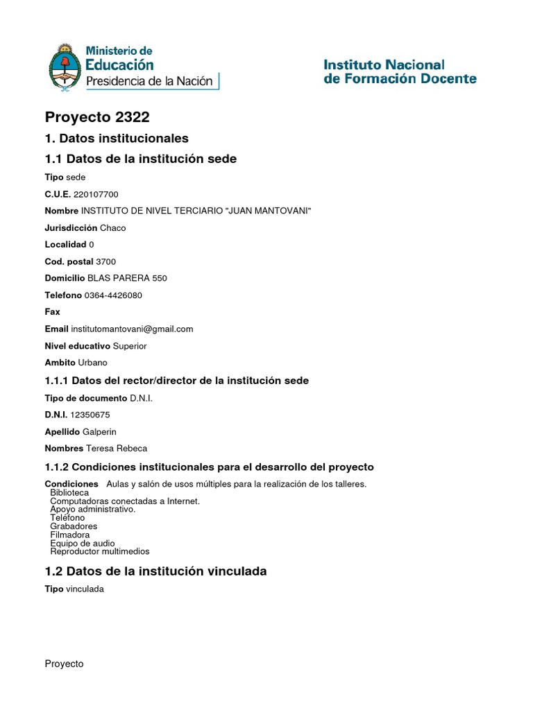 Proyecto 2322 | PDF | Aprendizaje | Enseñando