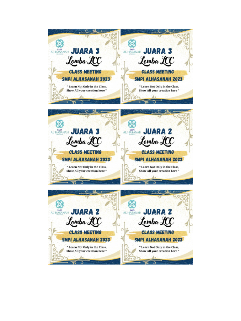 Label Juara Classmeeting | PDF